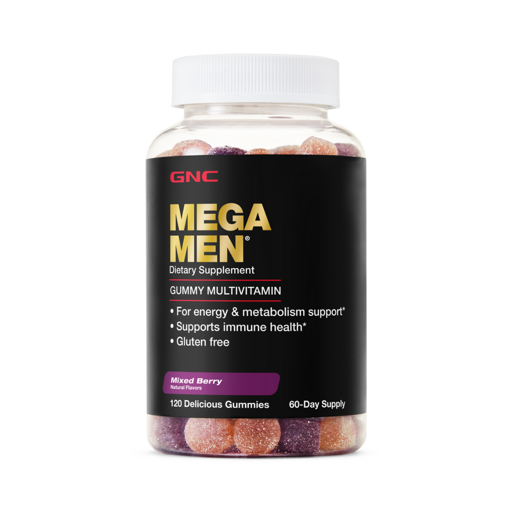GNC MEGA MEN - Gummy Multivitamin - Mixed Berry - 120 Gummies (60 Serv ...